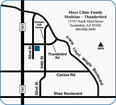 Maps of Mayo Clinic’s campus in Phoenix/Scottsdale, Arizona - Arizona ...